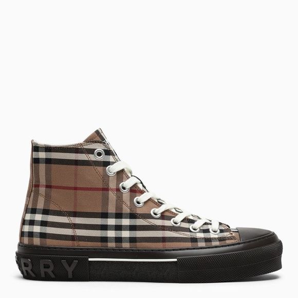 Burberry | Shoes | Burberry Hightop Sneakers With Vintage Check Motif ...